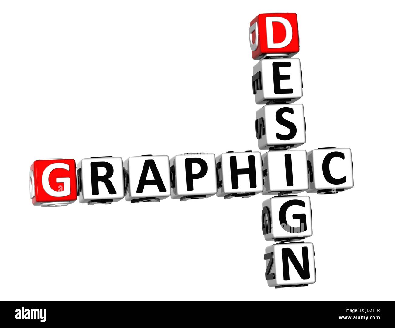 3D Crossword Graphic Design on white background Stock Photo - Alamy