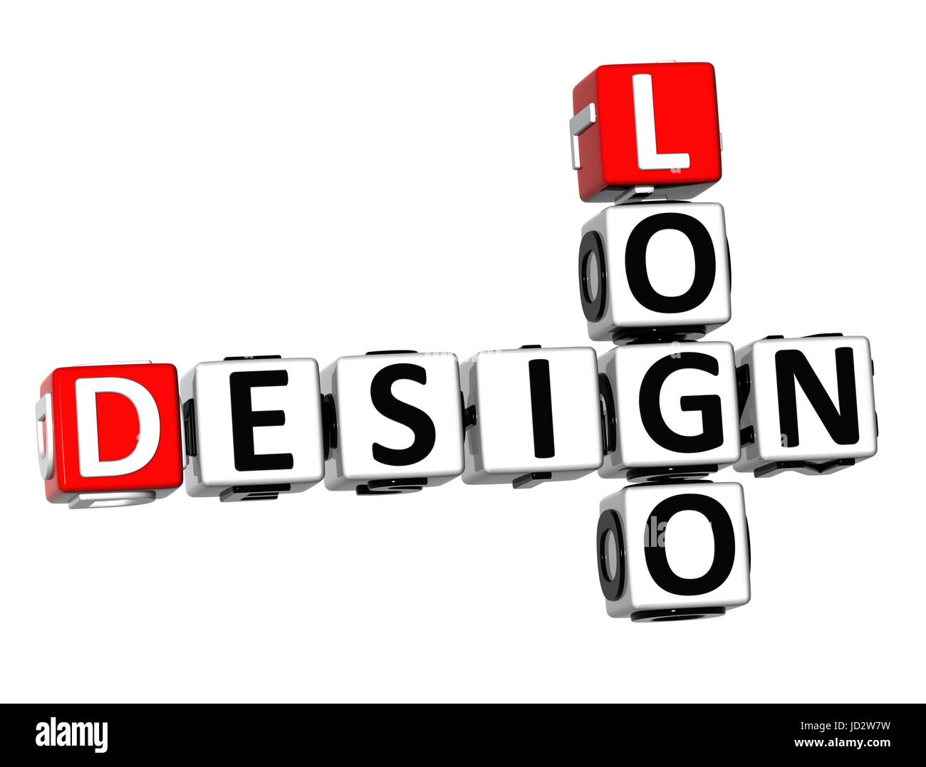 3D Crossword Design Logo on white background Stock Photo - Alamy