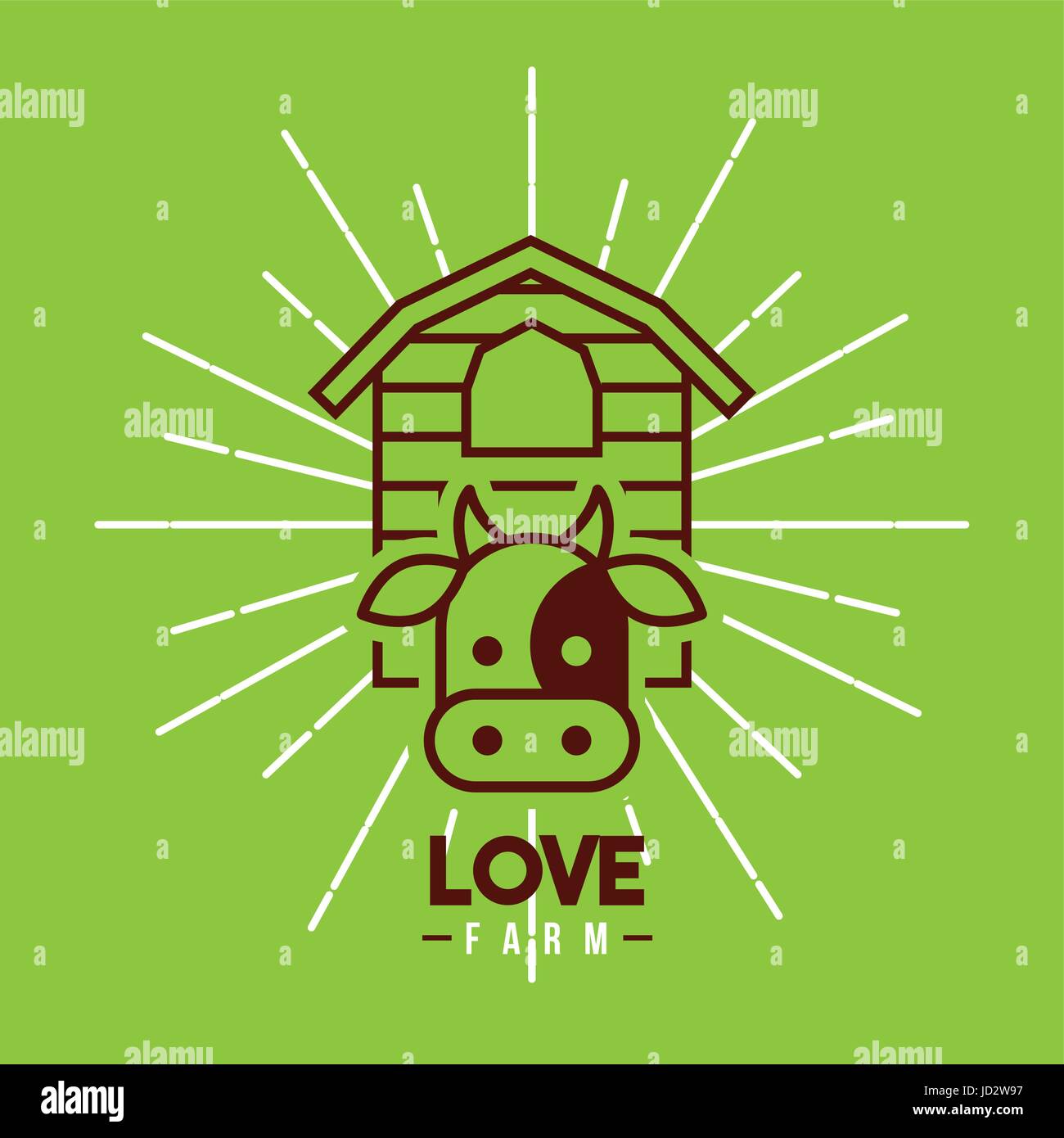 love farm flat Stock Vector Image & Art - Alamy