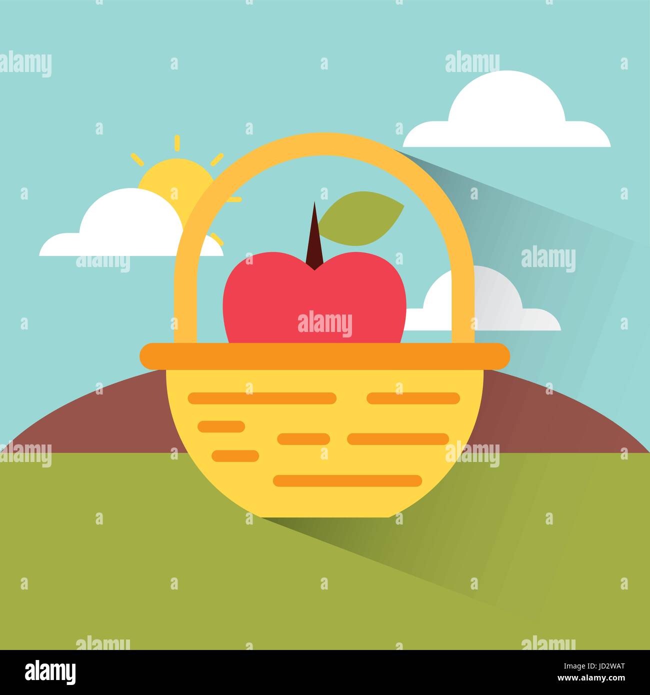 farm circle background flat Stock Vector Image & Art - Alamy