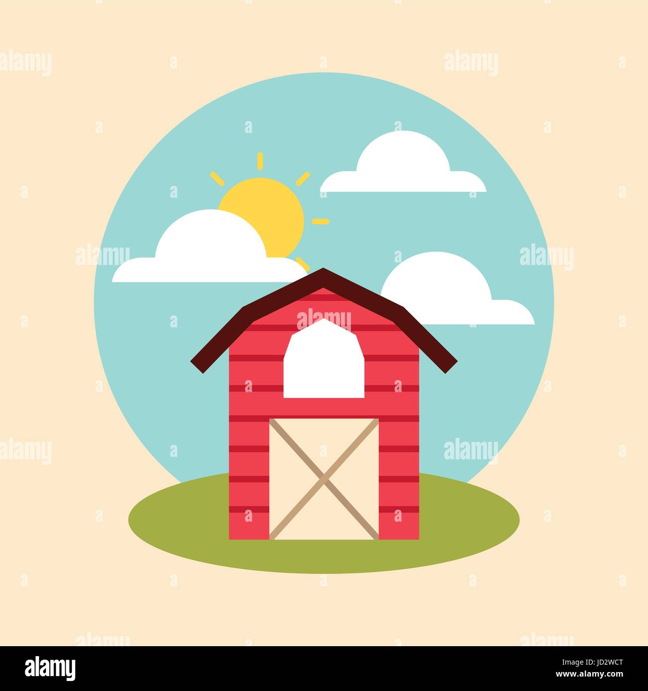 farm circle background flat Stock Vector Image & Art - Alamy