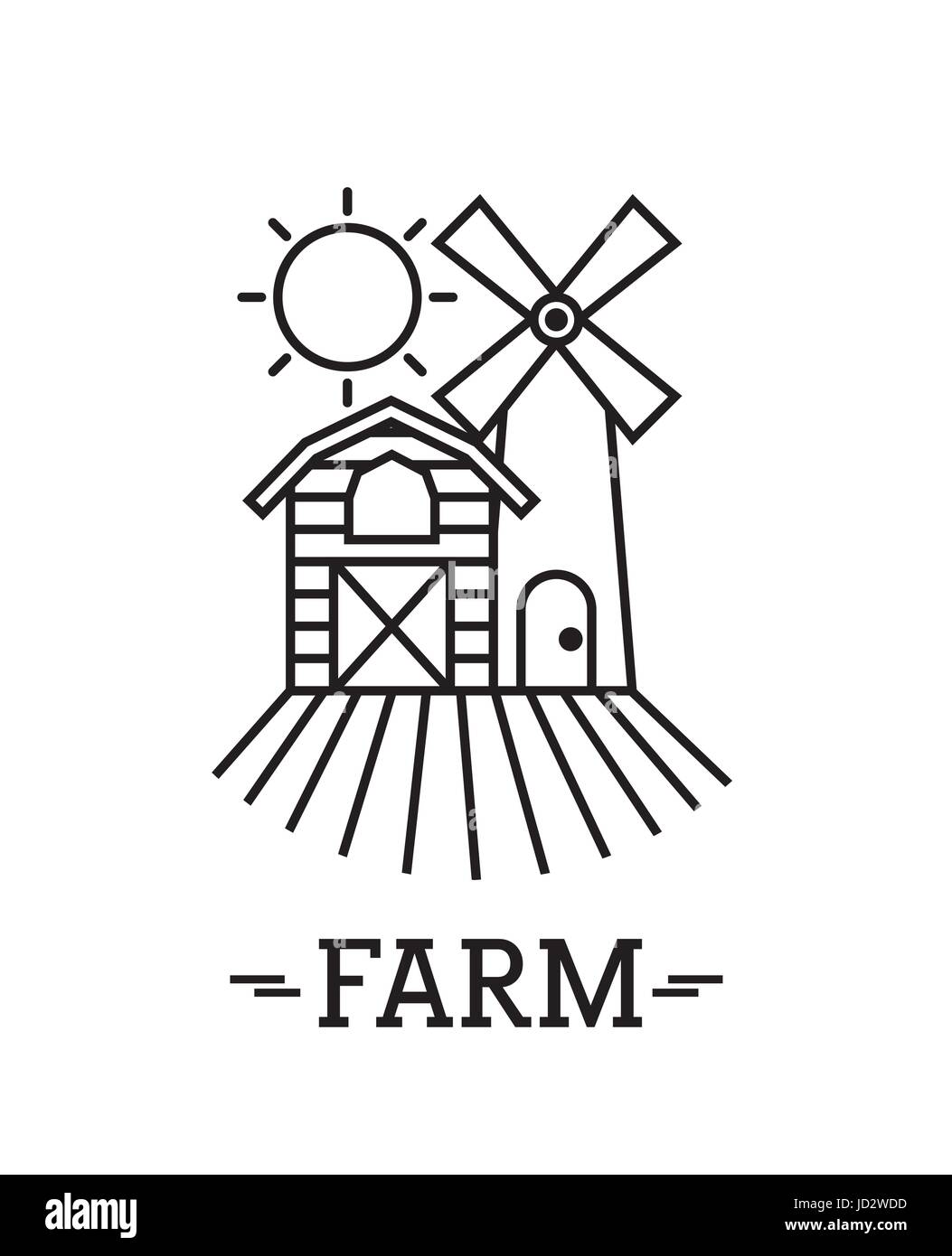 farm circle background flat Stock Vector Image & Art - Alamy