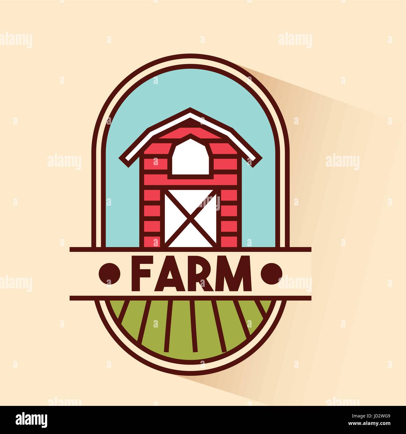 farm circle background flat Stock Vector Image & Art - Alamy