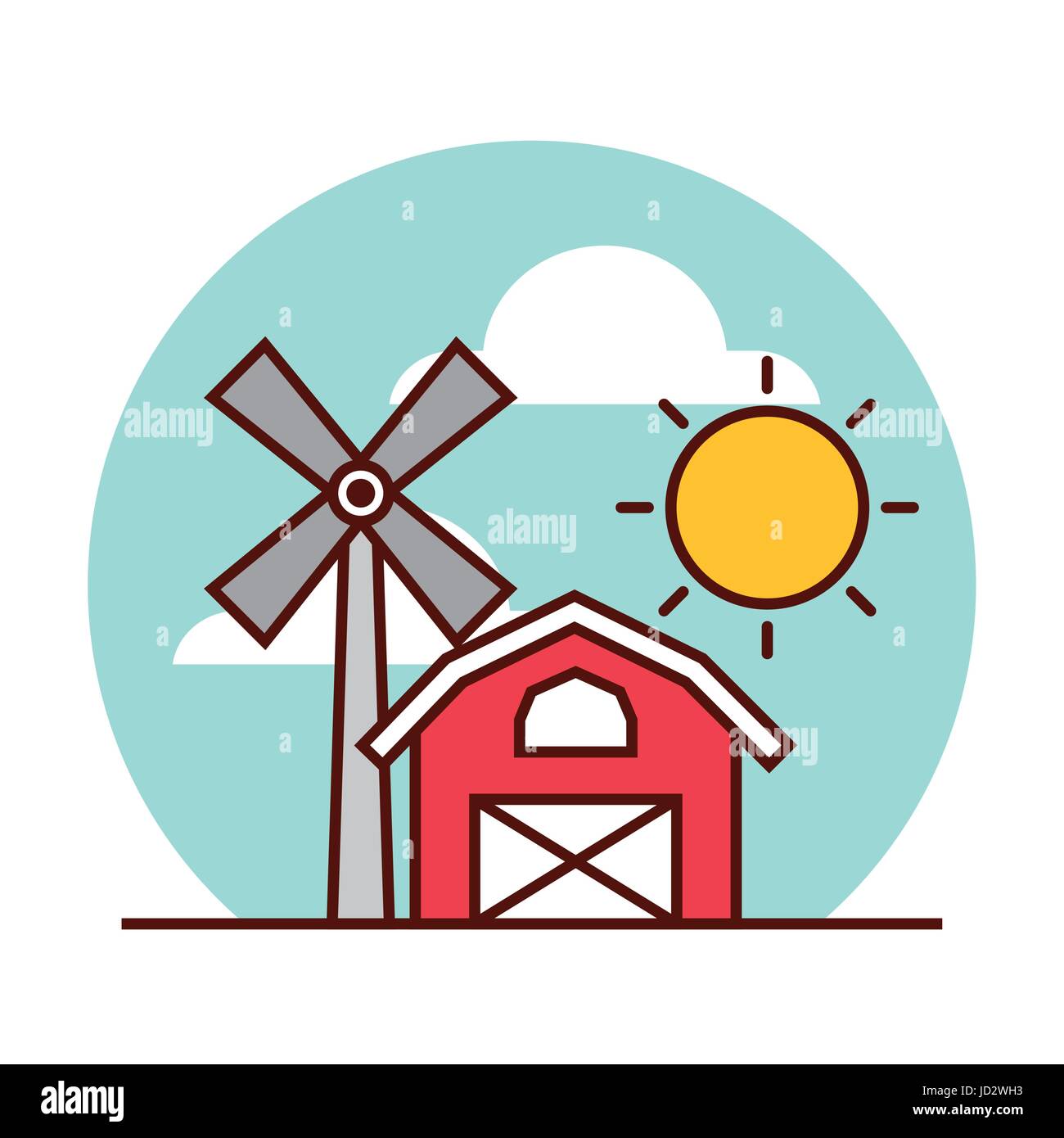 farm circle background flat Stock Vector Image & Art - Alamy
