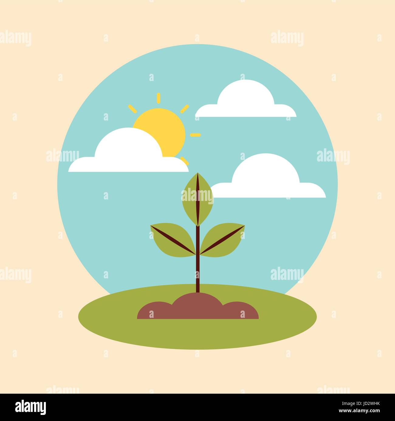 farm circle background flat Stock Vector Image & Art - Alamy