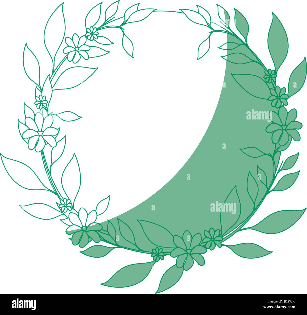 leaf around symbol Stock Vector Image & Art - Alamy