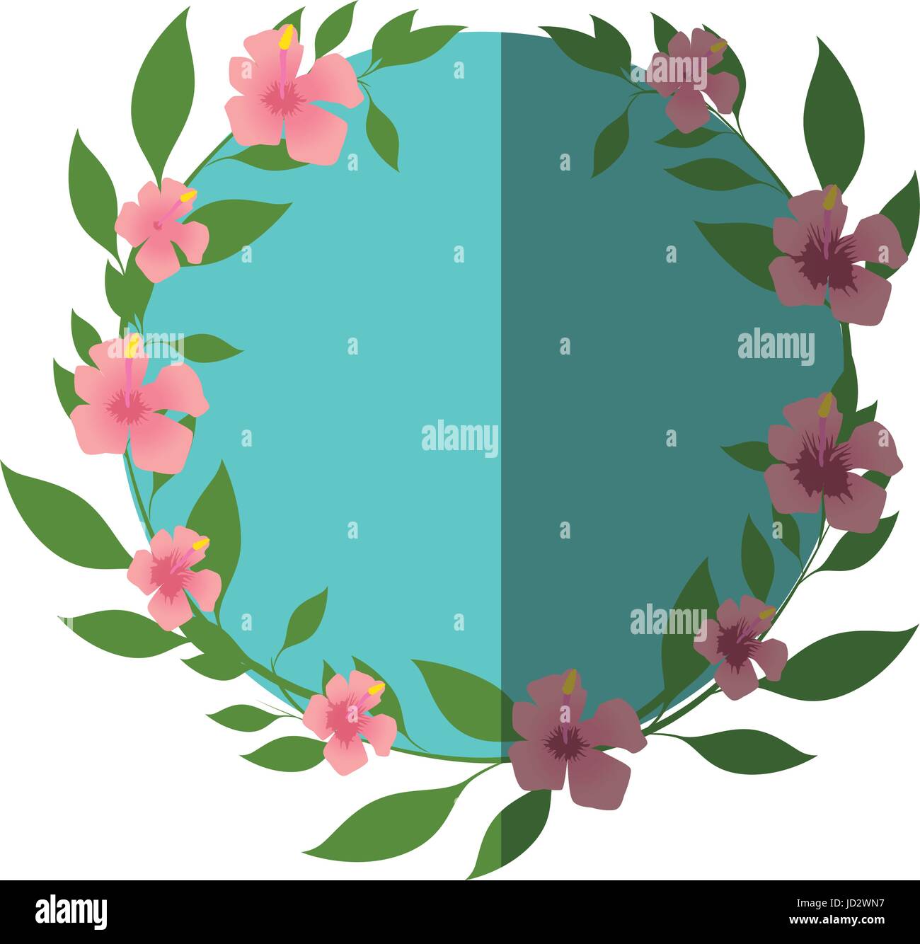 Flowers around tree Stock Vector Images - Alamy