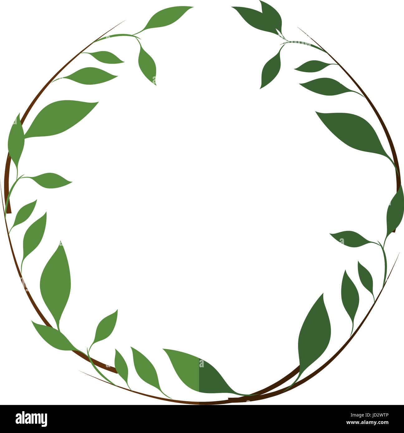 leaf around symbol Stock Vector Image & Art - Alamy