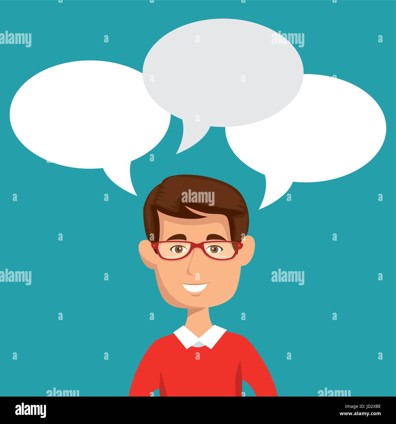 Confident male manager talking Stock Vector Images - Alamy