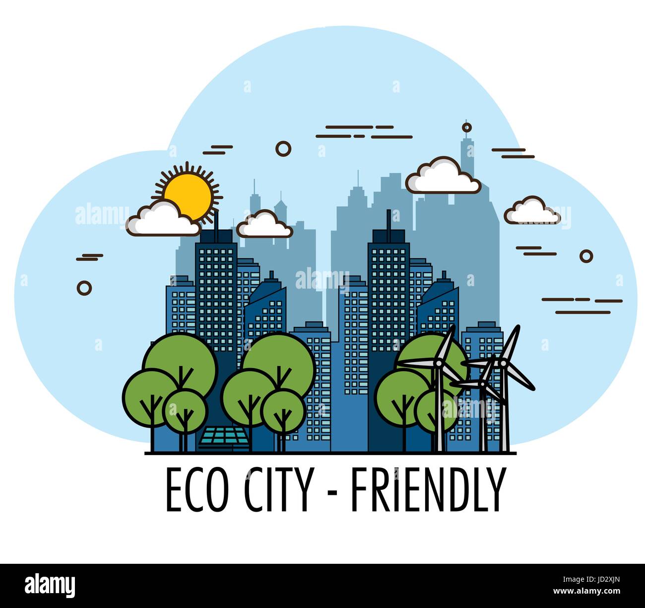 Eco friendly city design Stock Vector Image & Art - Alamy