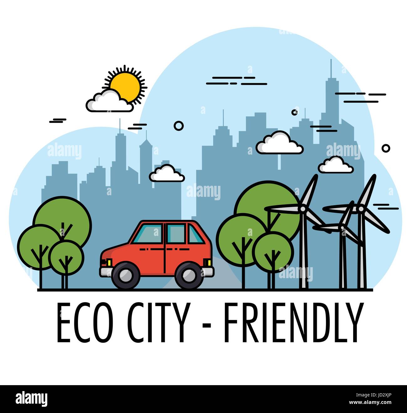 Eco friendly city design Stock Vector Image & Art - Alamy