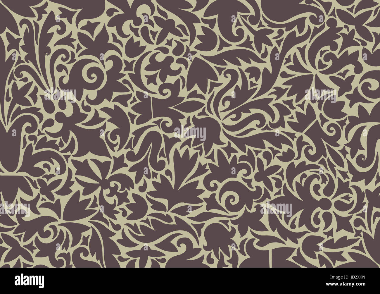 A hand drawn non-repeating pattern inspired by medieval designs Stock ...