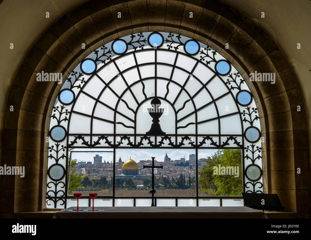 View from Dominus Flevit church on the old Jerusalem, Israel Stock ...