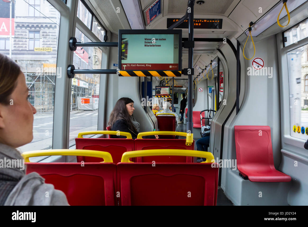 Vienna, Austria, inside Street Tram, Trolley Stock Photo - Alamy