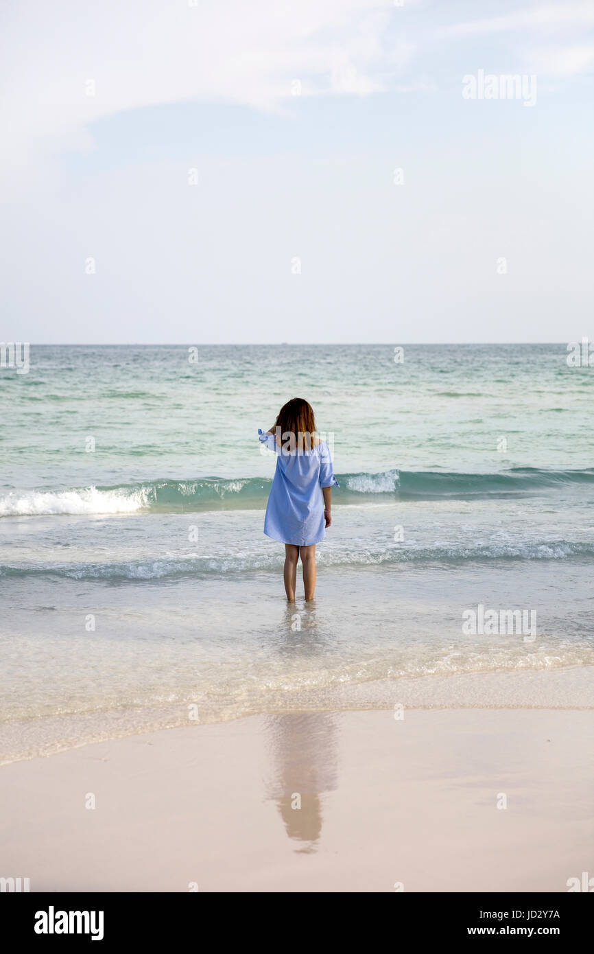 Woman in ocean hi-res stock photography and images - Alamy