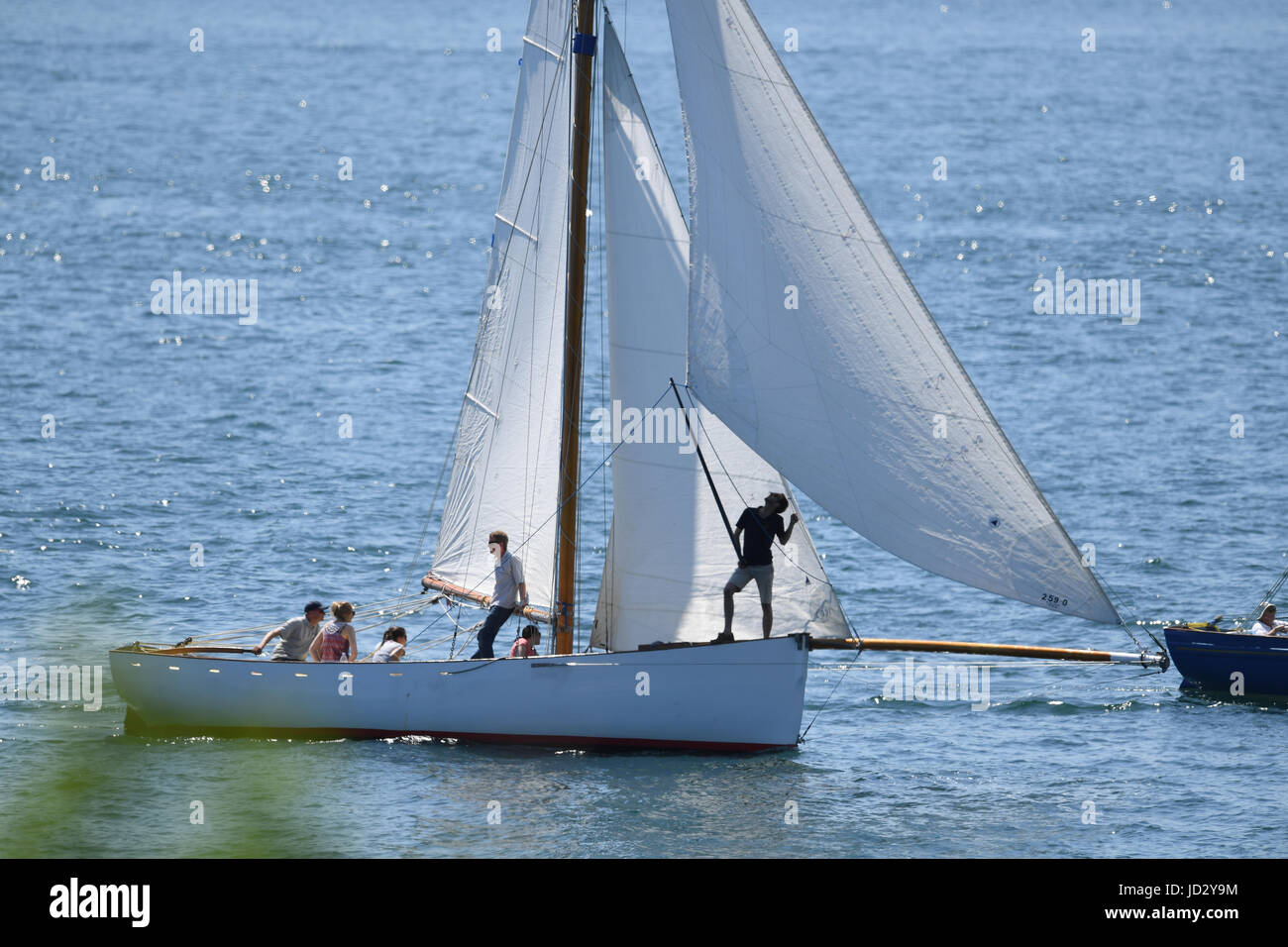 Falmouth Classics yachts sailing in Falmouth Bay Stock Photo - Alamy