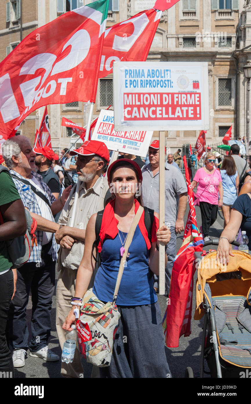 The workers of the main Italian trade union have manifested themselves ...