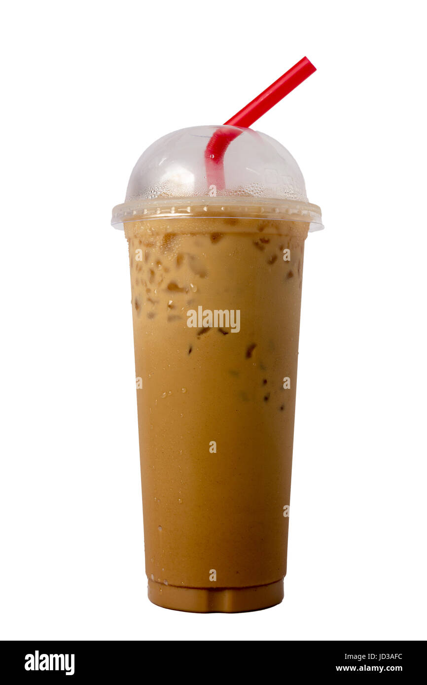 iced coffee isolated on white background Stock Photo - Alamy
