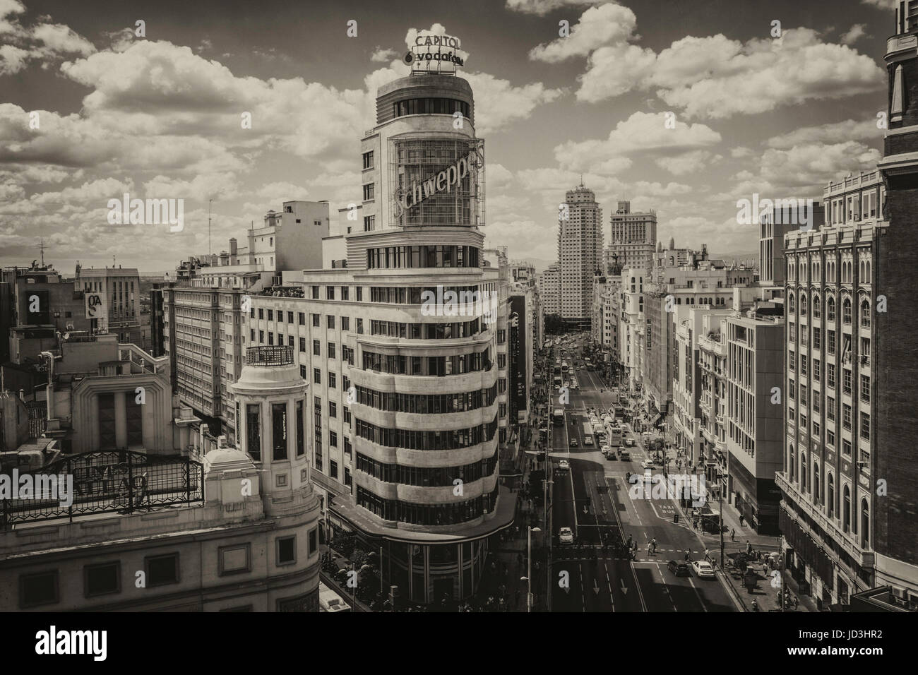 Capitol Building. Edificio Capitol. Gran Vía, Madrid, Spain Stock Photo ...