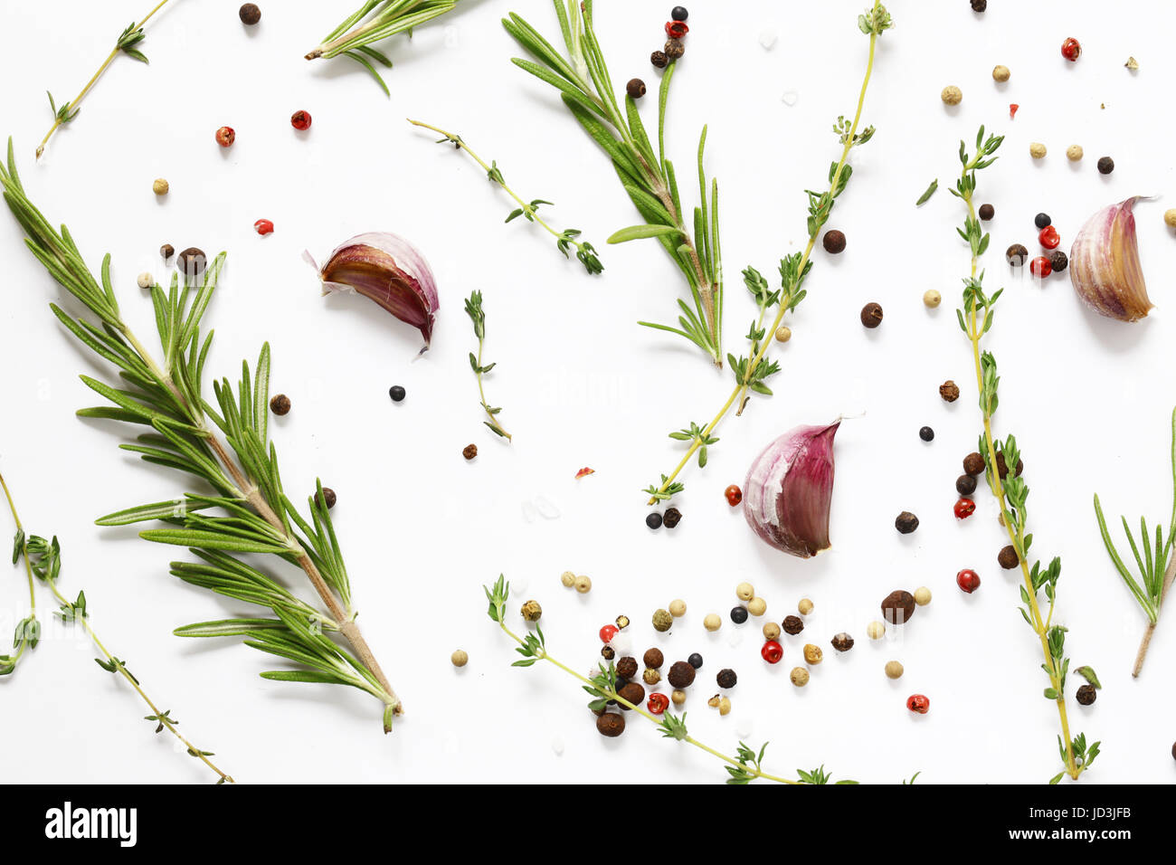 Herbs and spices - background for cooking Stock Photo - Alamy
