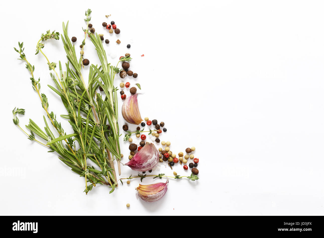 Herbs and spices - background for cooking Stock Photo - Alamy
