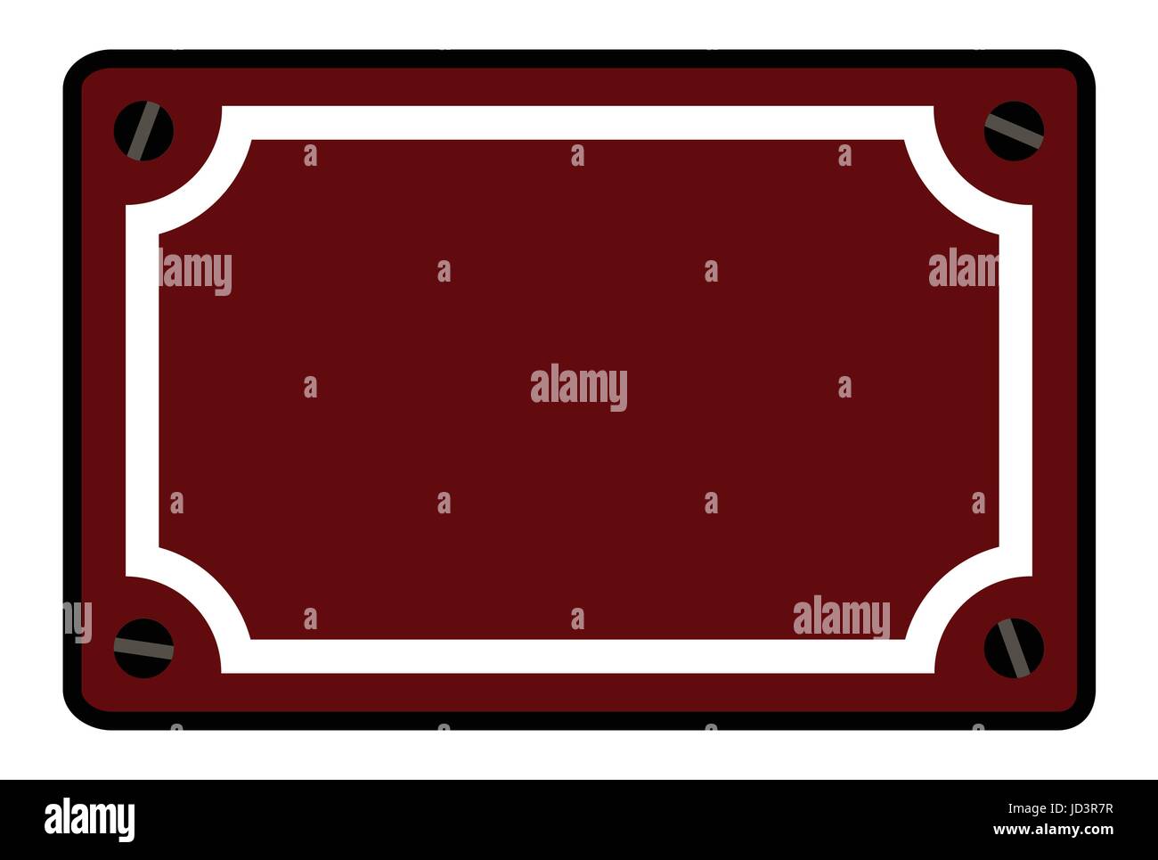 Blank station name plate over a white background Stock Vector Image ...