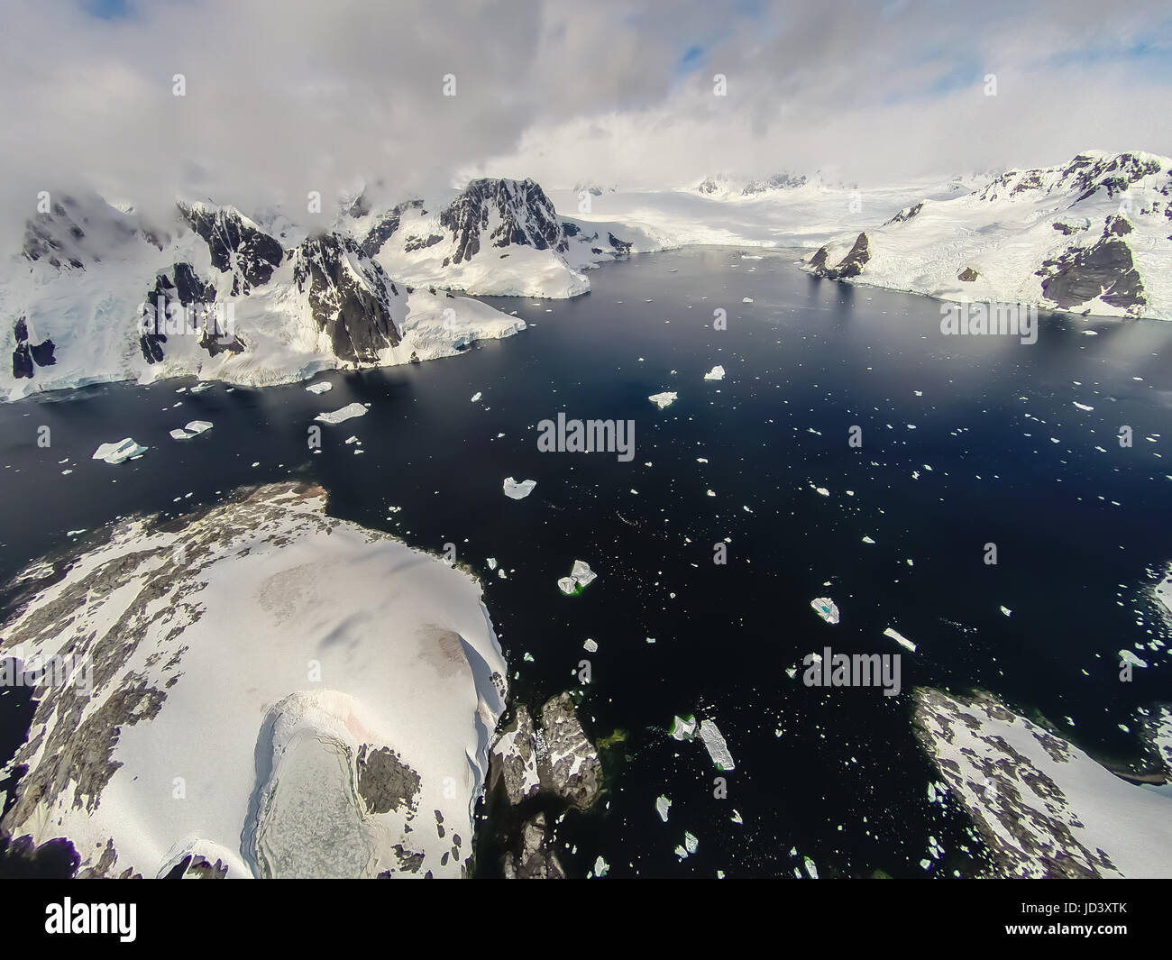 Rare aerial footage around Pleneau Island, Antarctica. Really high ...