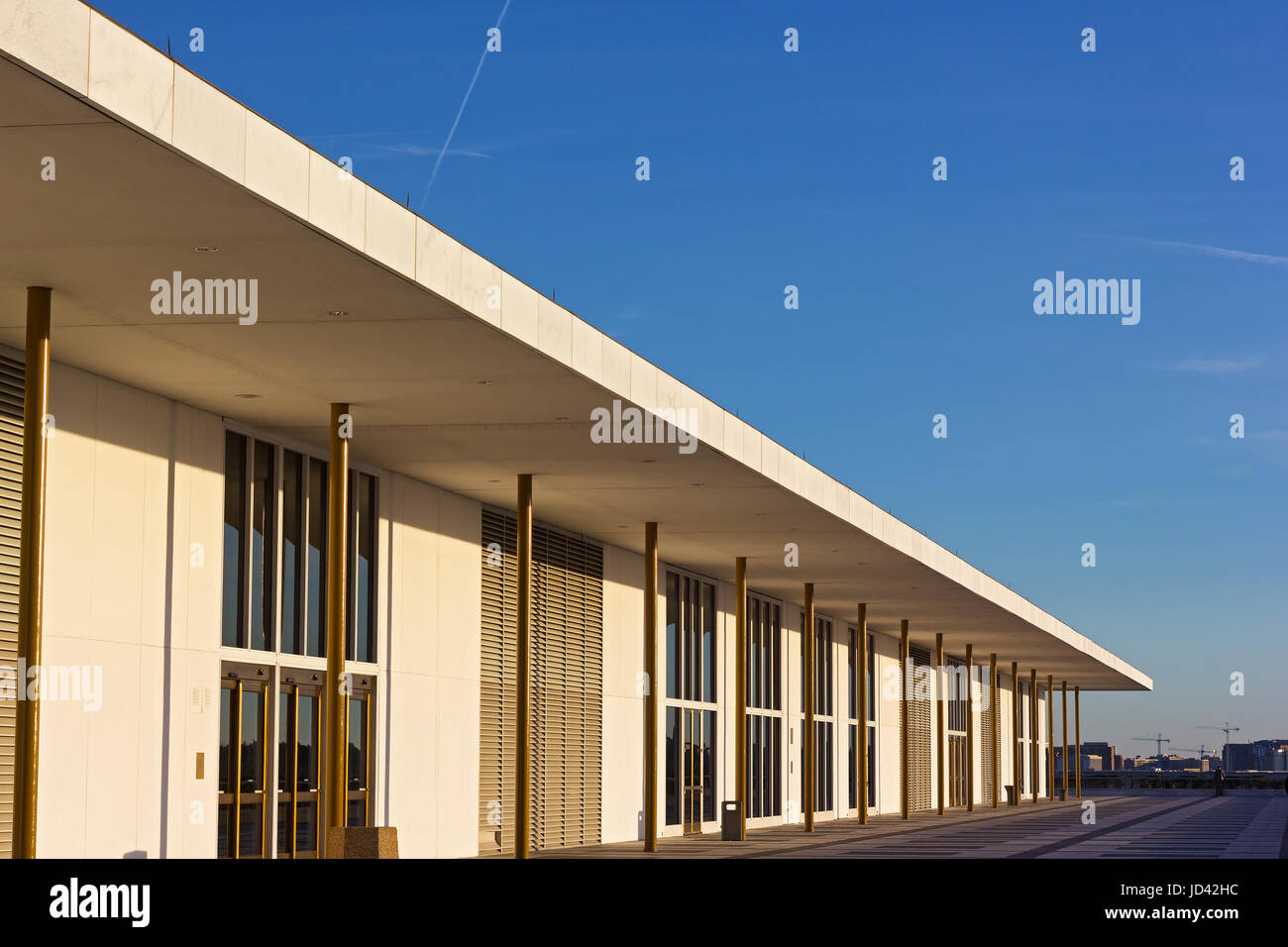 Balcony of The John F. Kennedy Center for Performing Arts at sunset ...