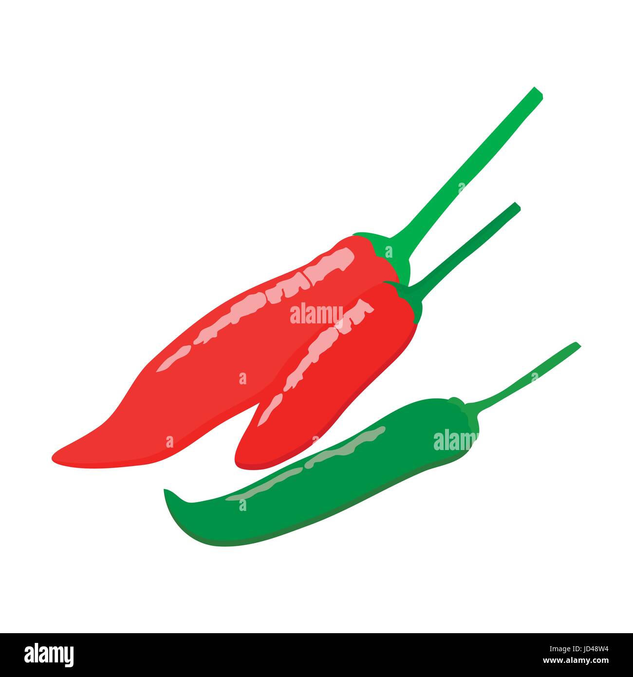 Chilli flat design, Chilli isolated on white background. vector ...