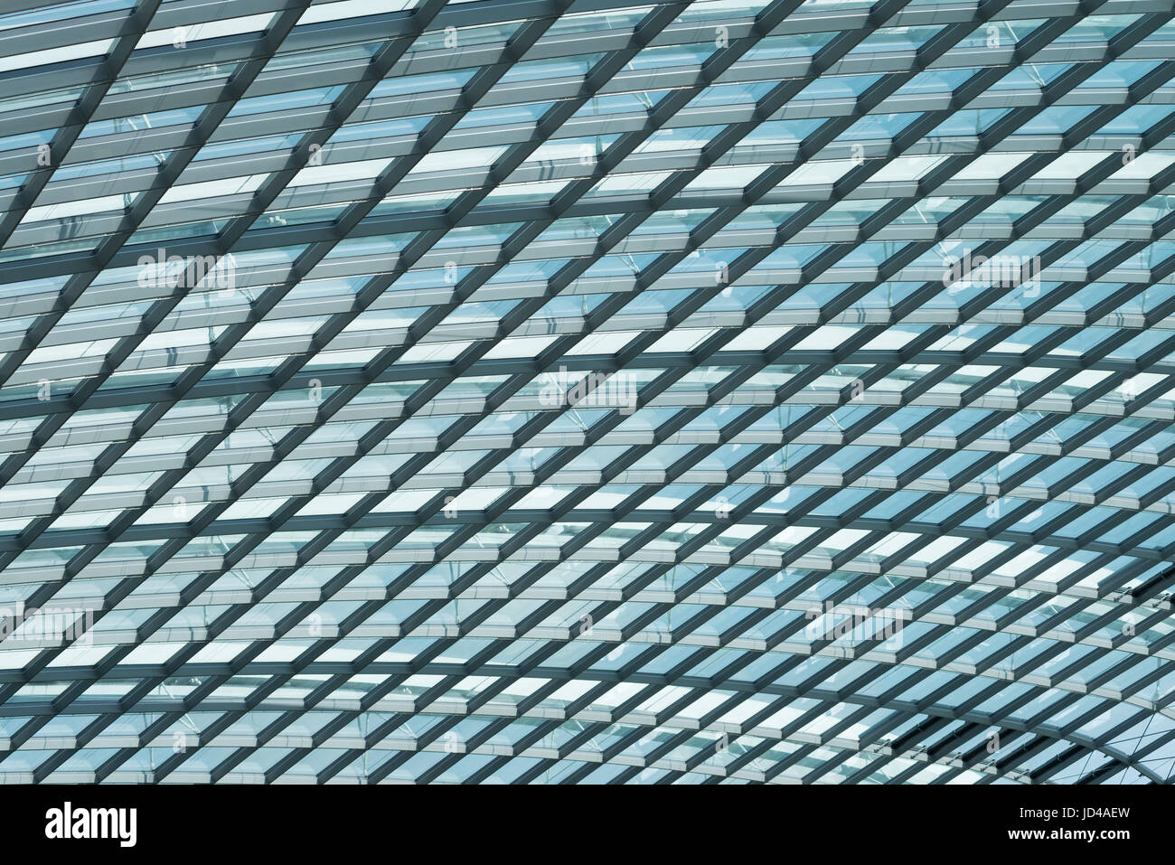 Skylight roof structure of glass and stee interlacedl Stock Photo - Alamy