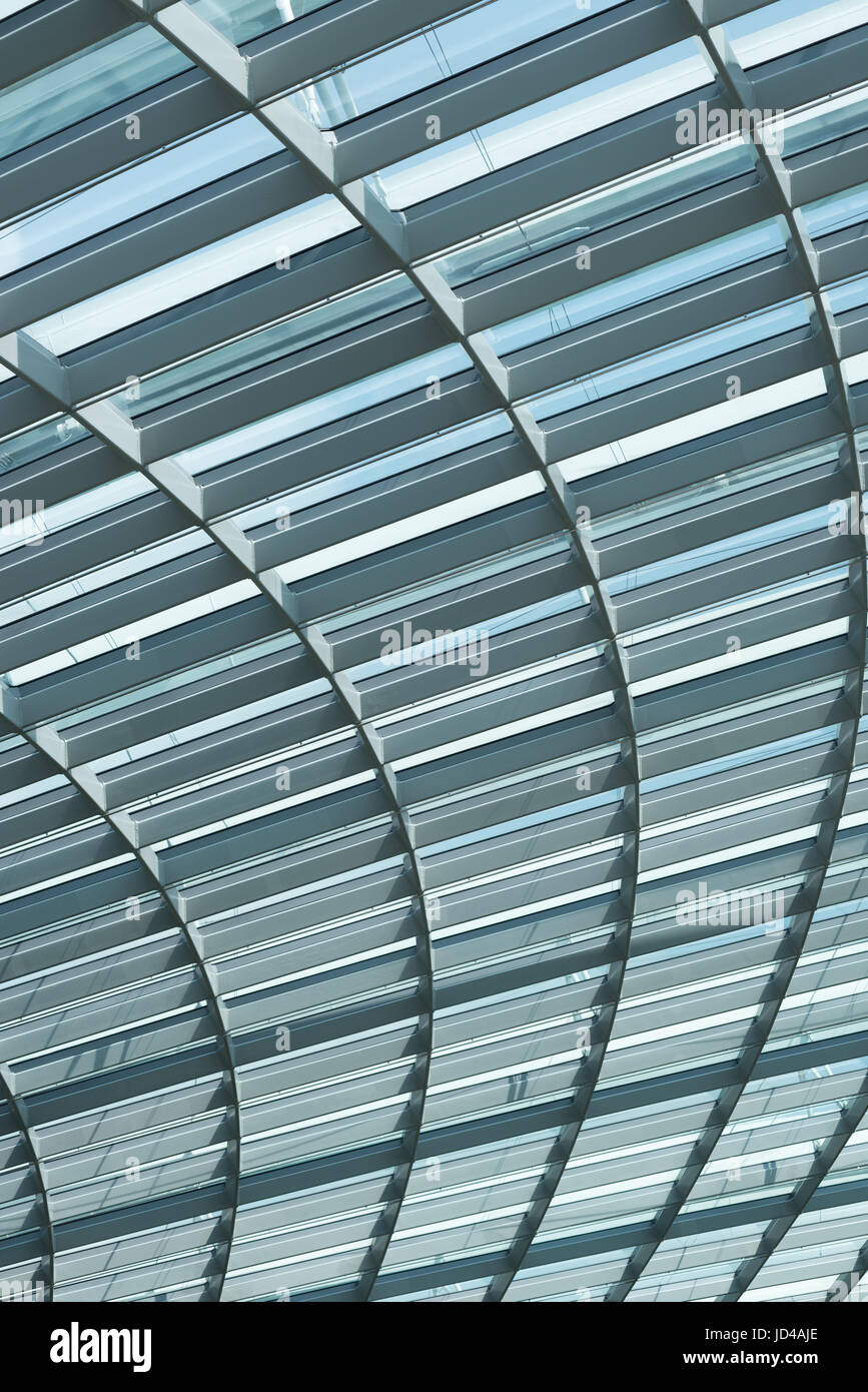 Skylight roof structure of glass and stee interlacedl Stock Photo - Alamy