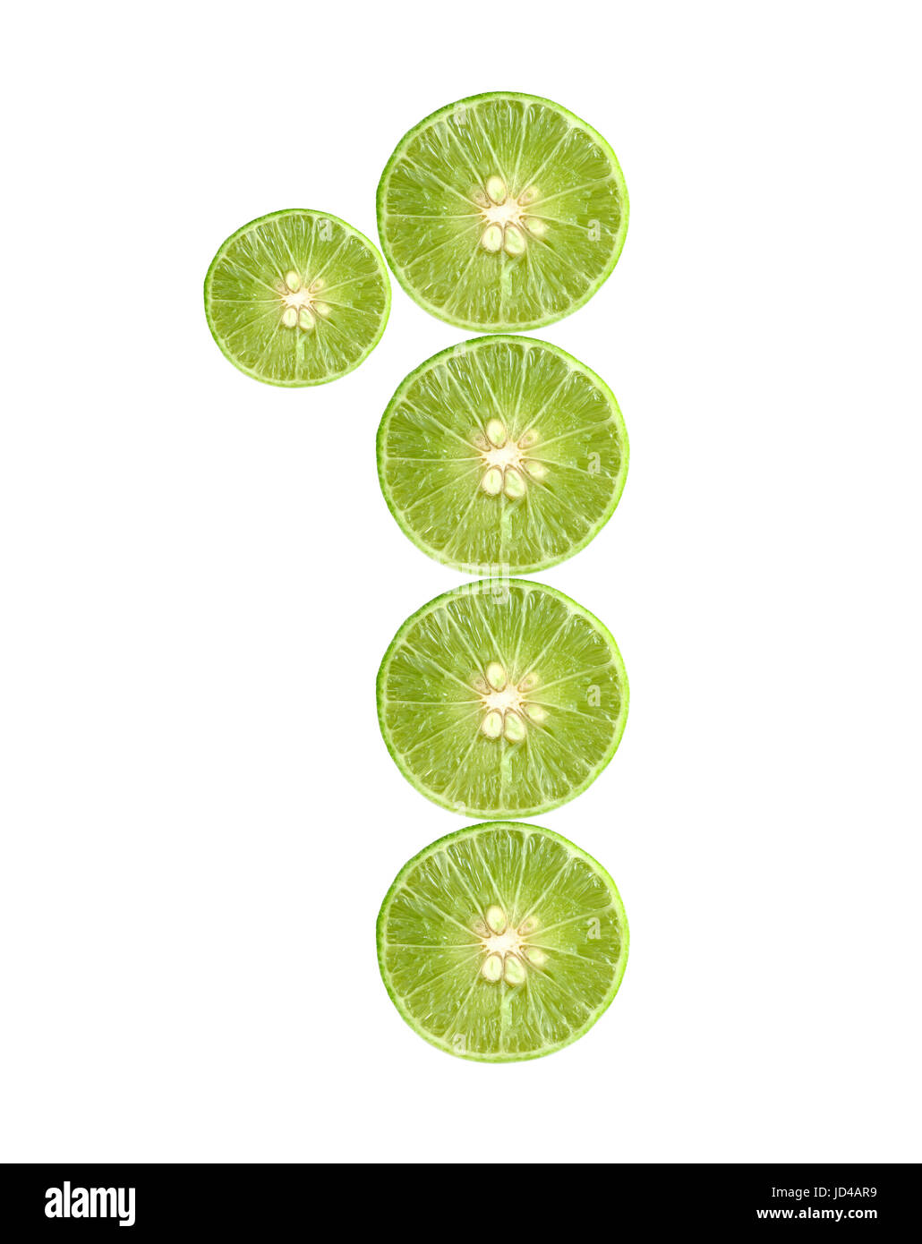 number 1 lime isolated Stock Photo - Alamy