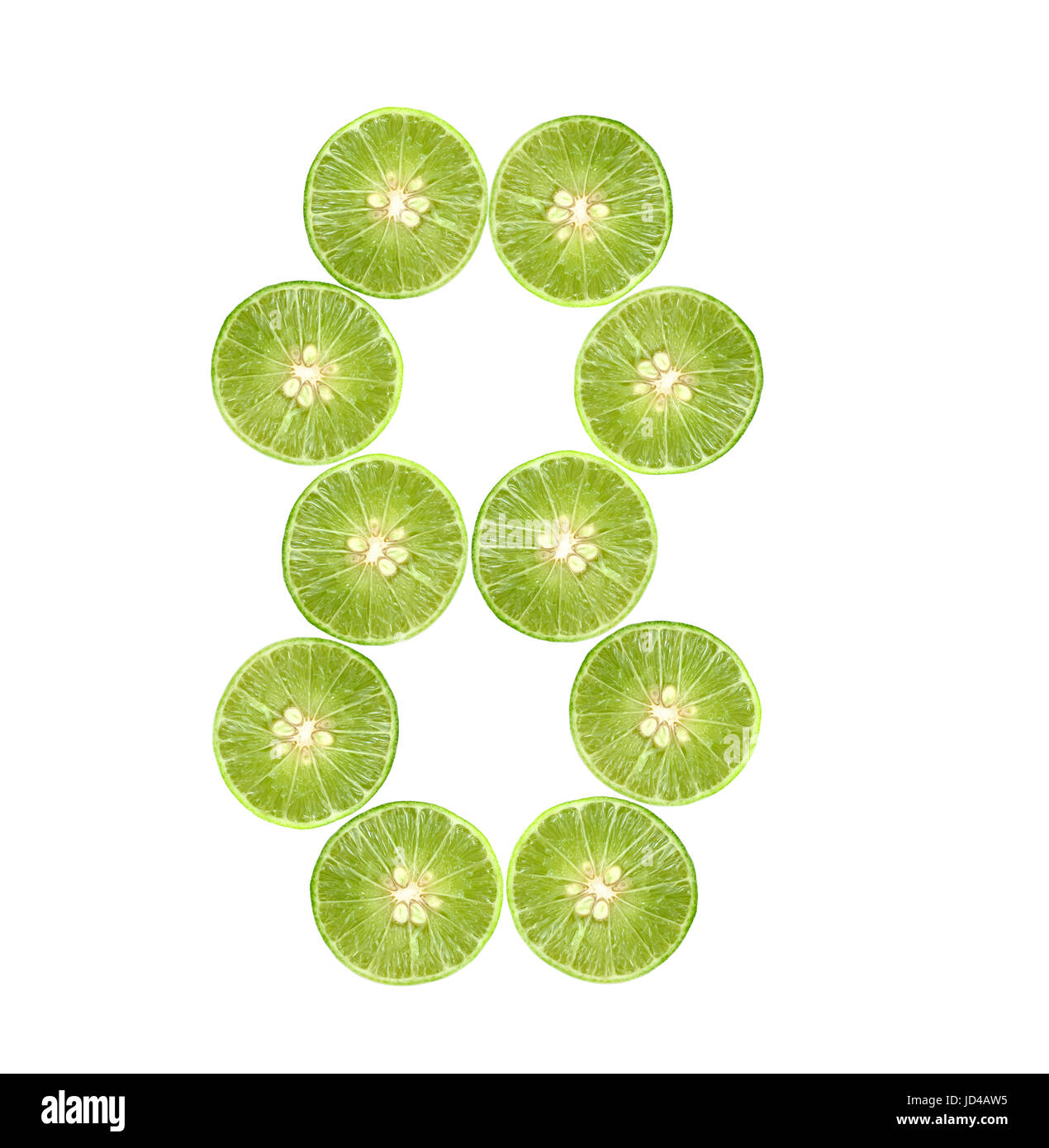 number 8 lime isolated Stock Photo - Alamy