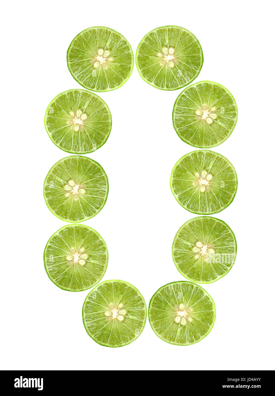 number 0 lime isolated Stock Photo - Alamy