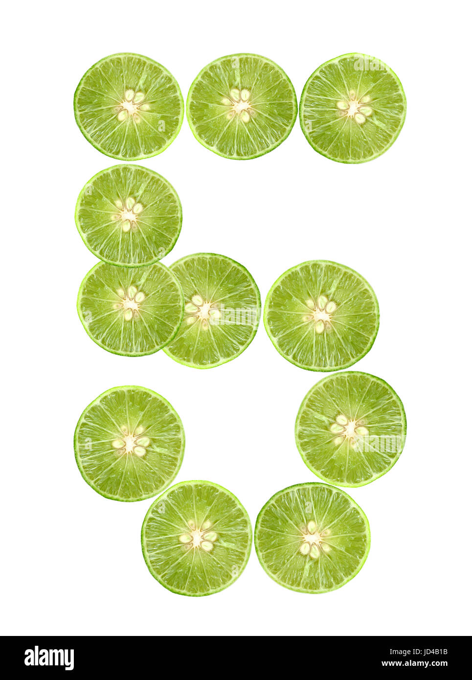 number 5 lime isolated Stock Photo - Alamy