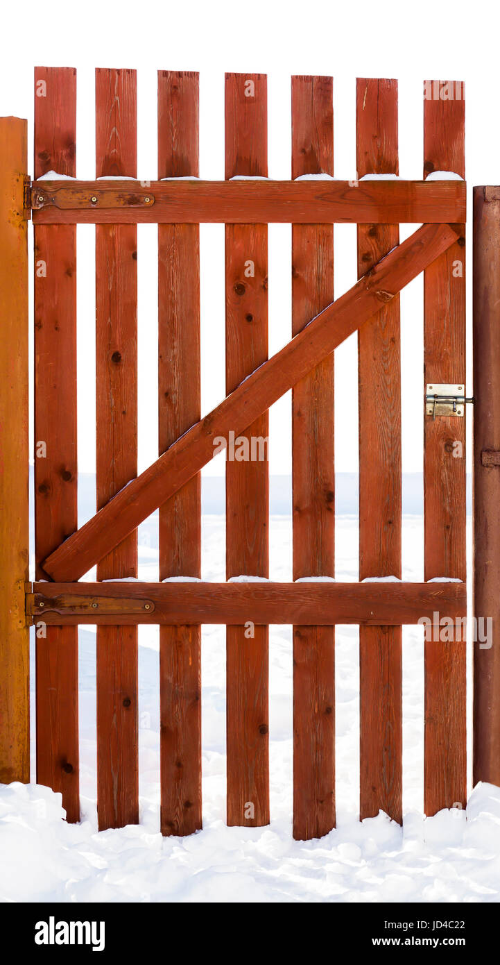Rustic wooden gate closeup Stock Photo - Alamy