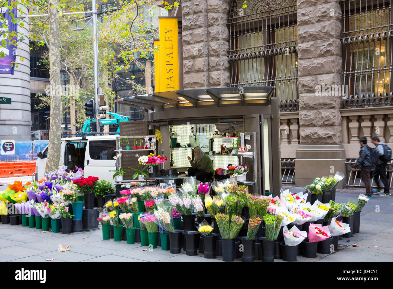 Florist stall in Martin Place in Sydney city centre,Sydney,Australia ...