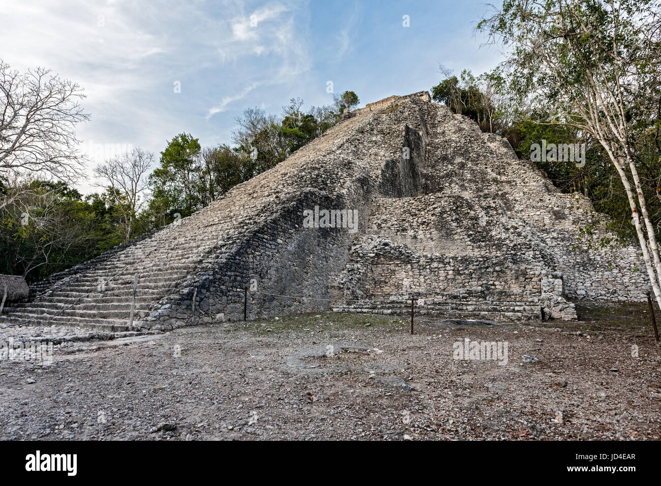 A picture of the Nohoch Mul pyramid in Coba Stock Photo - Alamy