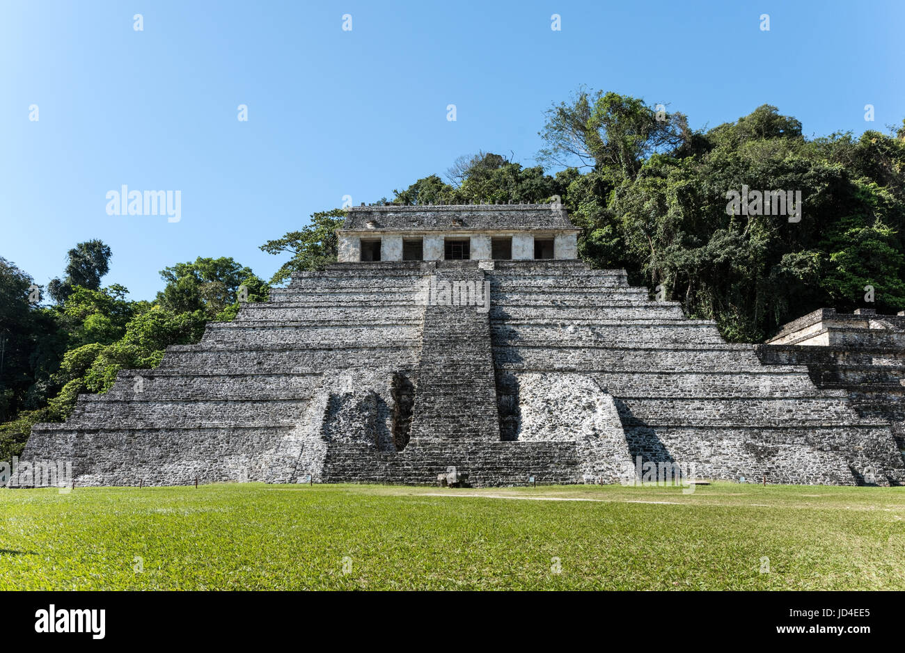 group temple complex Palenque Mexico Stock Photo - Alamy