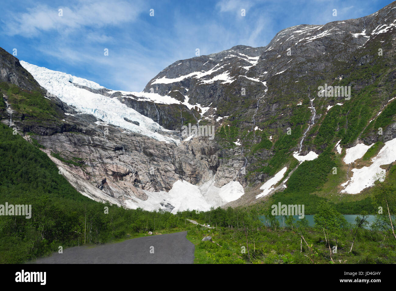 Glacier jostedalsbreen boyabreen fjaerland sogndal hi-res stock ...