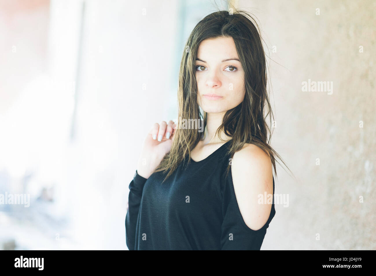 Natural authentic woman portrait Stock Photo - Alamy