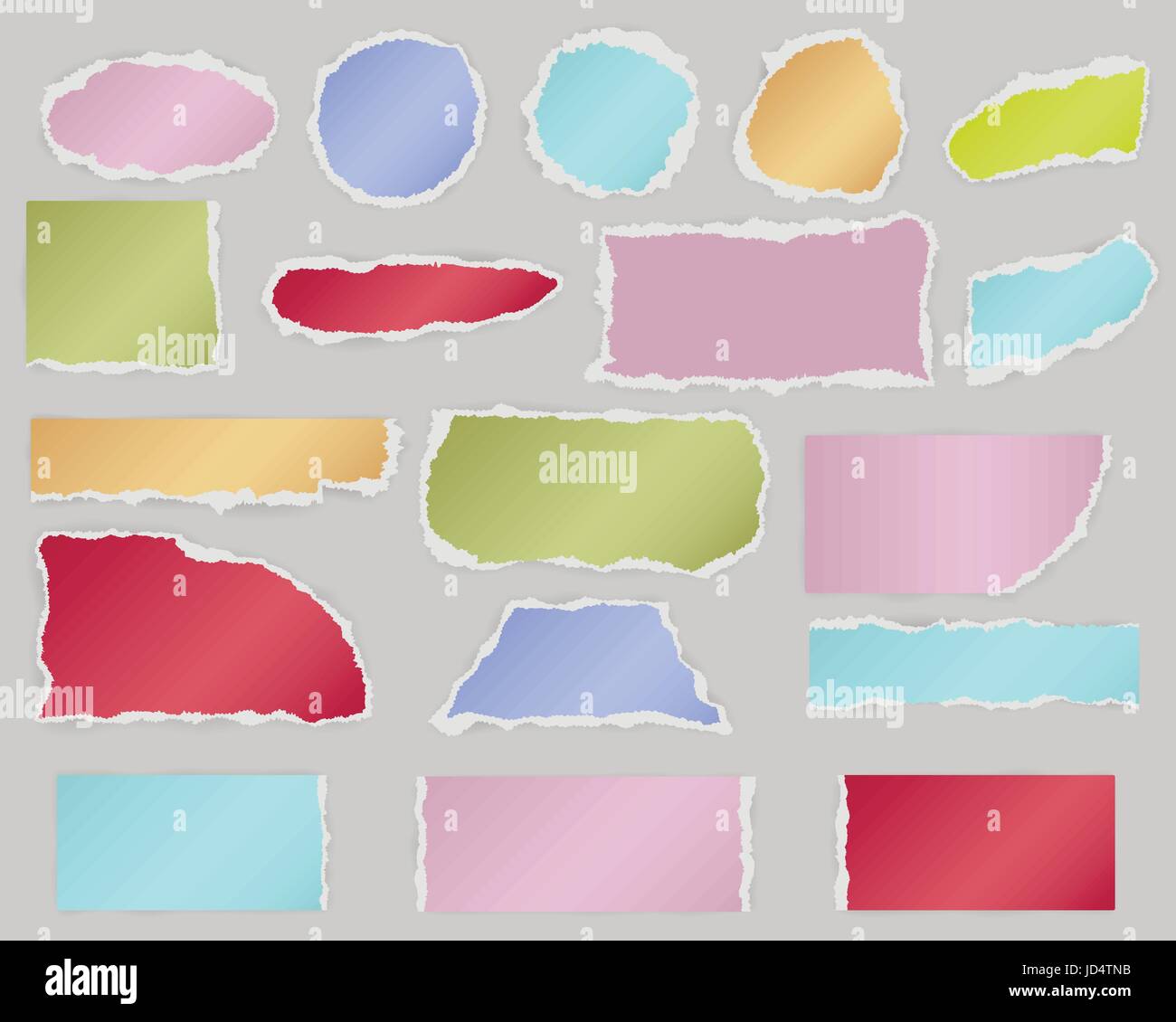 Torn paper set white Stock Vector Images - Alamy
