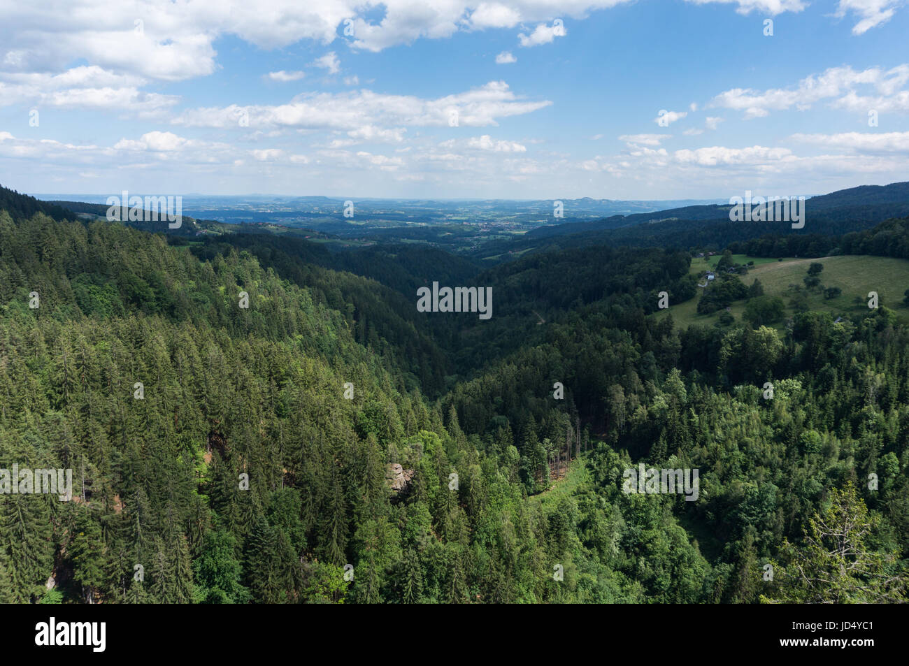 View on the valley below Stock Photo - Alamy