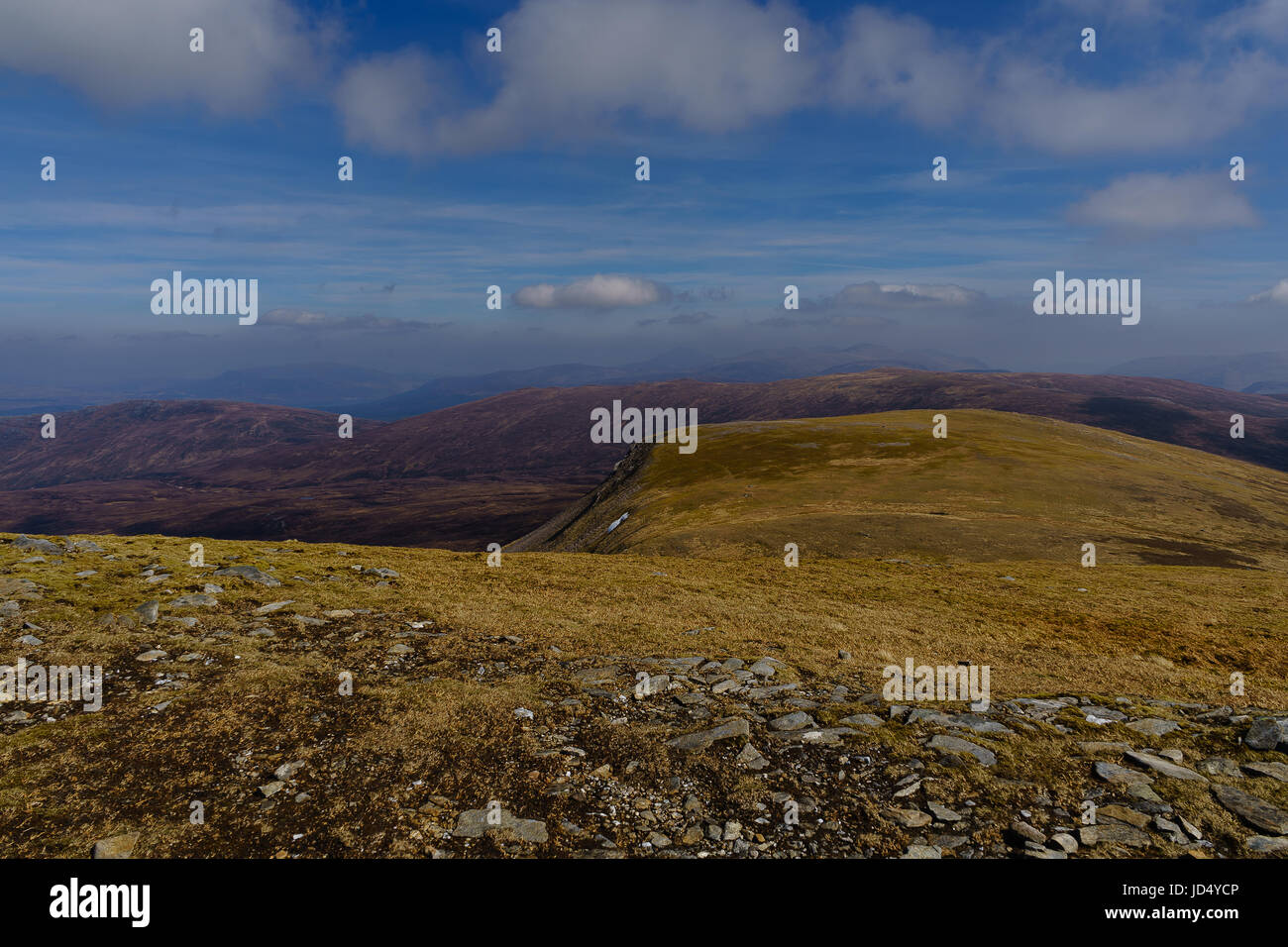 Loch an Daimh and its munros, Stuchd an Lochain and Meall Buidhe Stock ...
