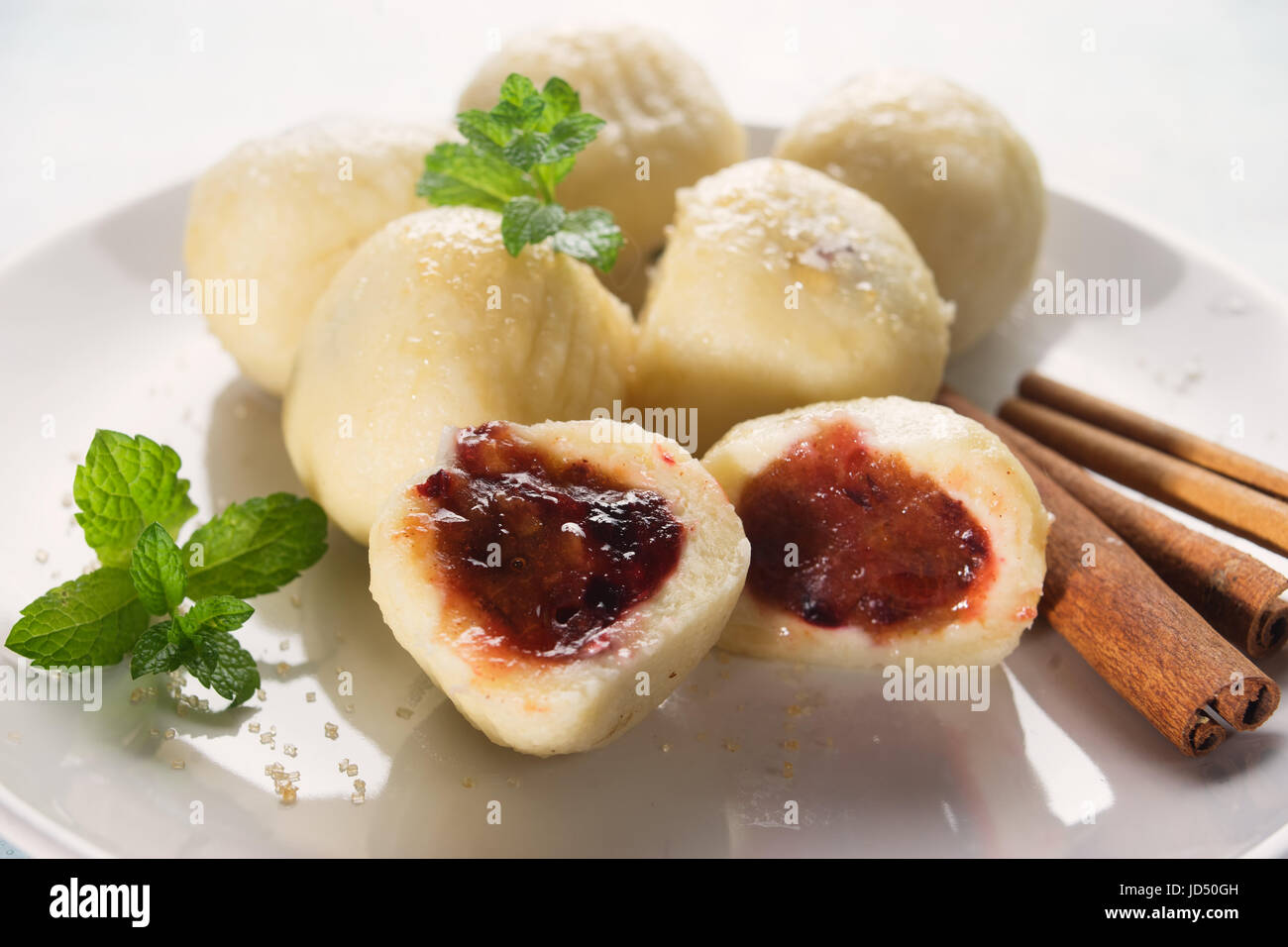 Traditional austrian, czech and hungarian sweet dumplings called ...