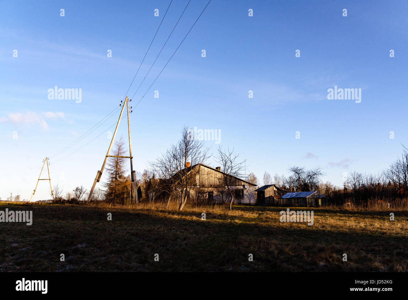 view of small country town. village scenes Stock Photo - Alamy