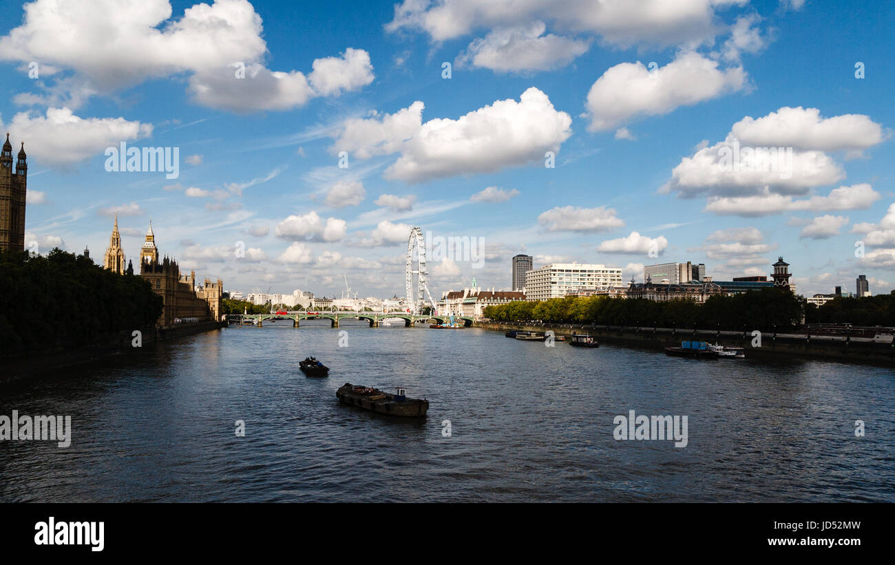 city light reflections over water at the colorful panorama Stock Photo ...