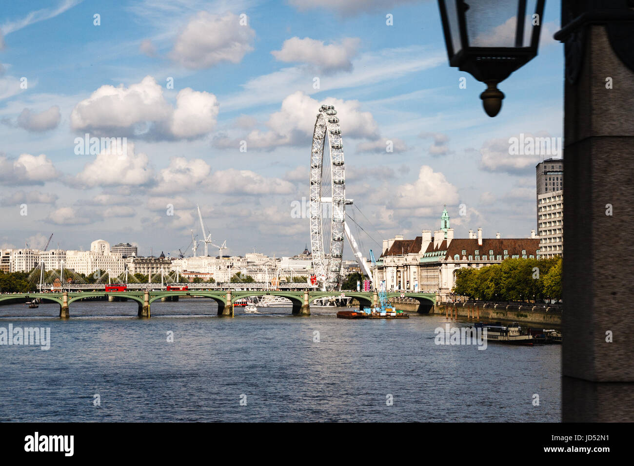 city light reflections over water at the colorful panorama Stock Photo ...