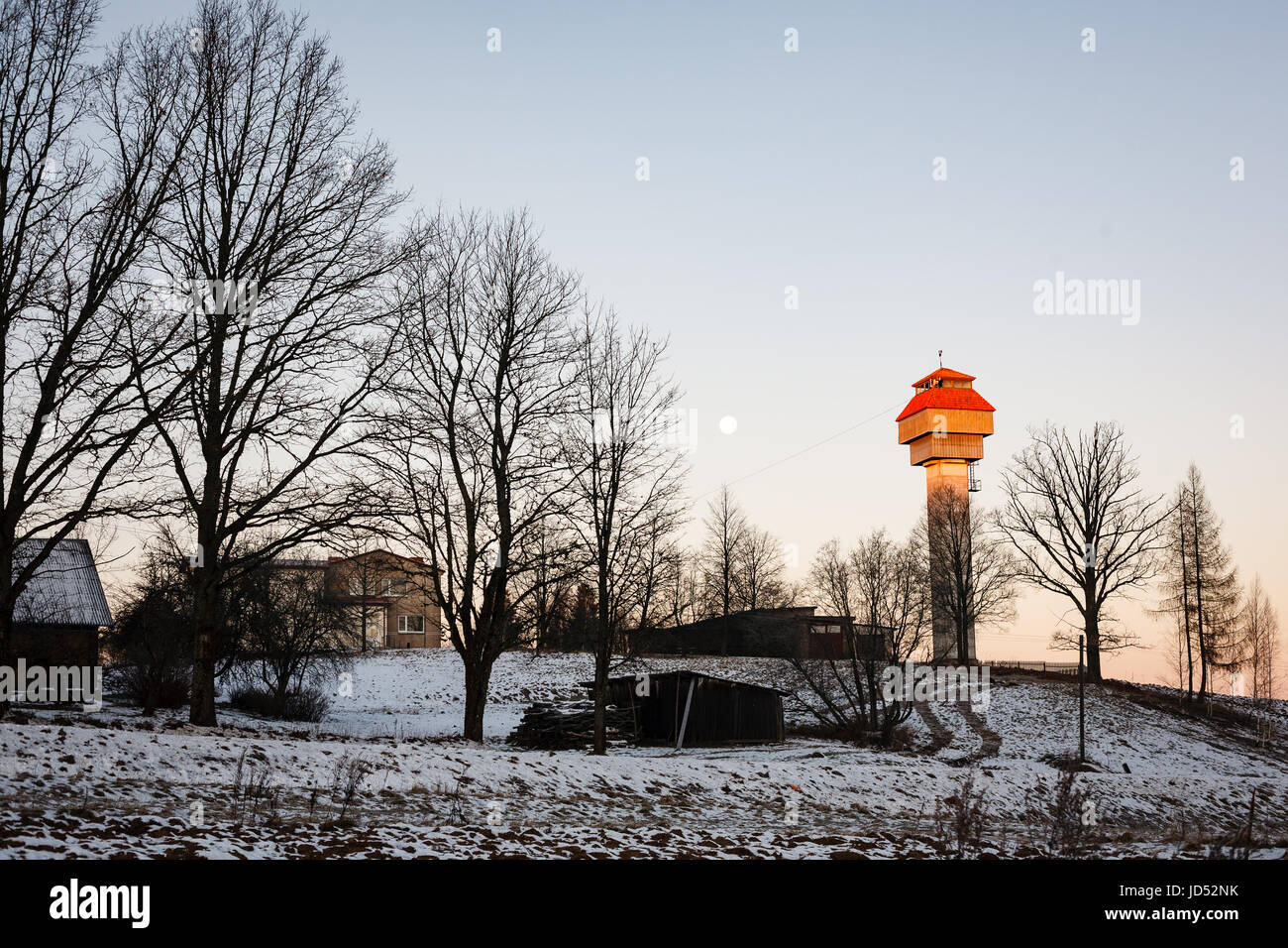 view of small country town. village scenes Stock Photo - Alamy