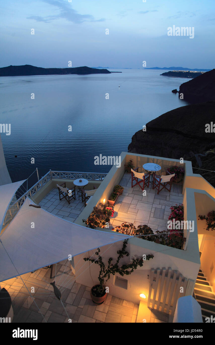 Santorini balcony hi-res stock photography and images - Alamy